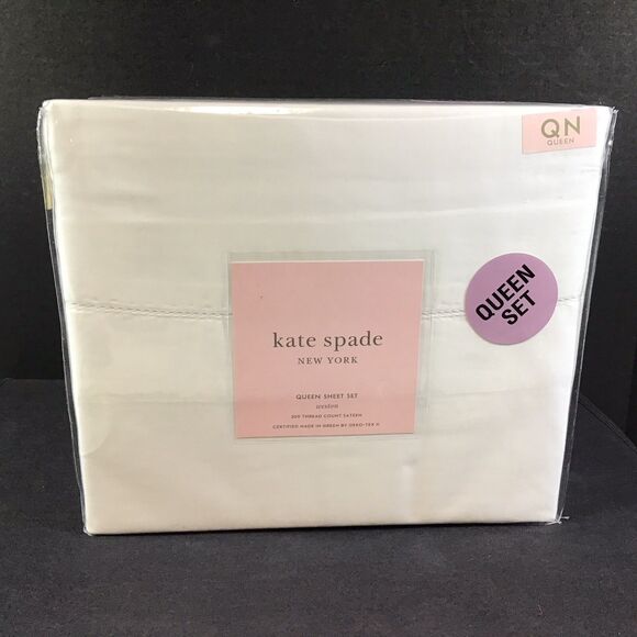 kate spade | Bedding | Kate Spade New York Weston White Cotton Sateen ...